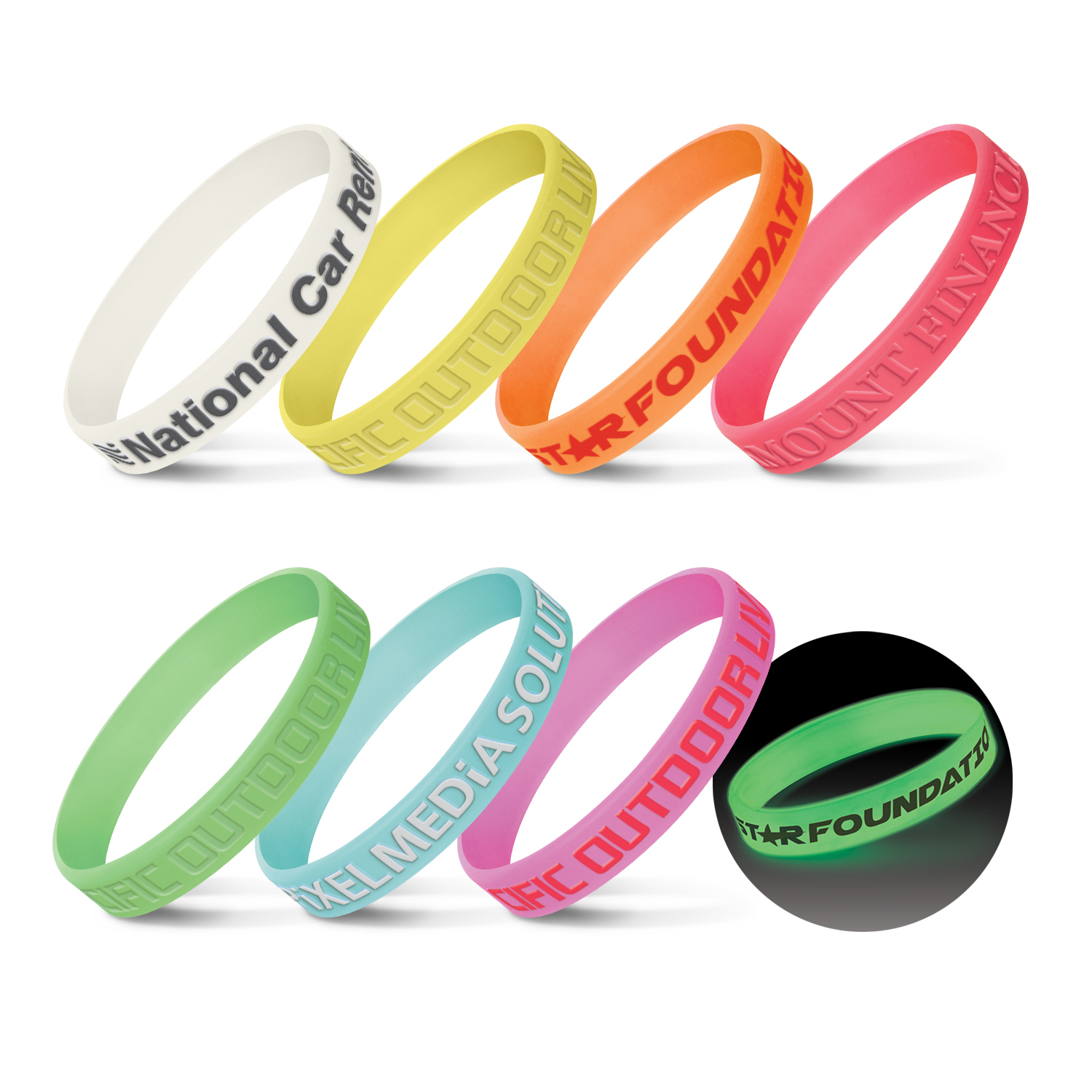 TRENDS | Silicone Wrist Band - Glow in the Dark