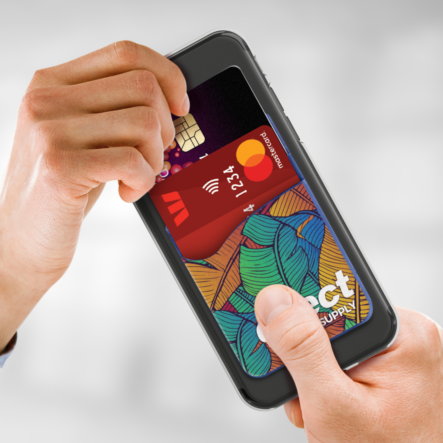 TRENDS | Dual Silicone Phone Wallet - Full Colour