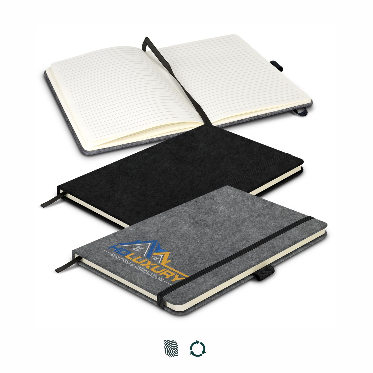 TRENDS | RPET Felt Hard Cover Notebook