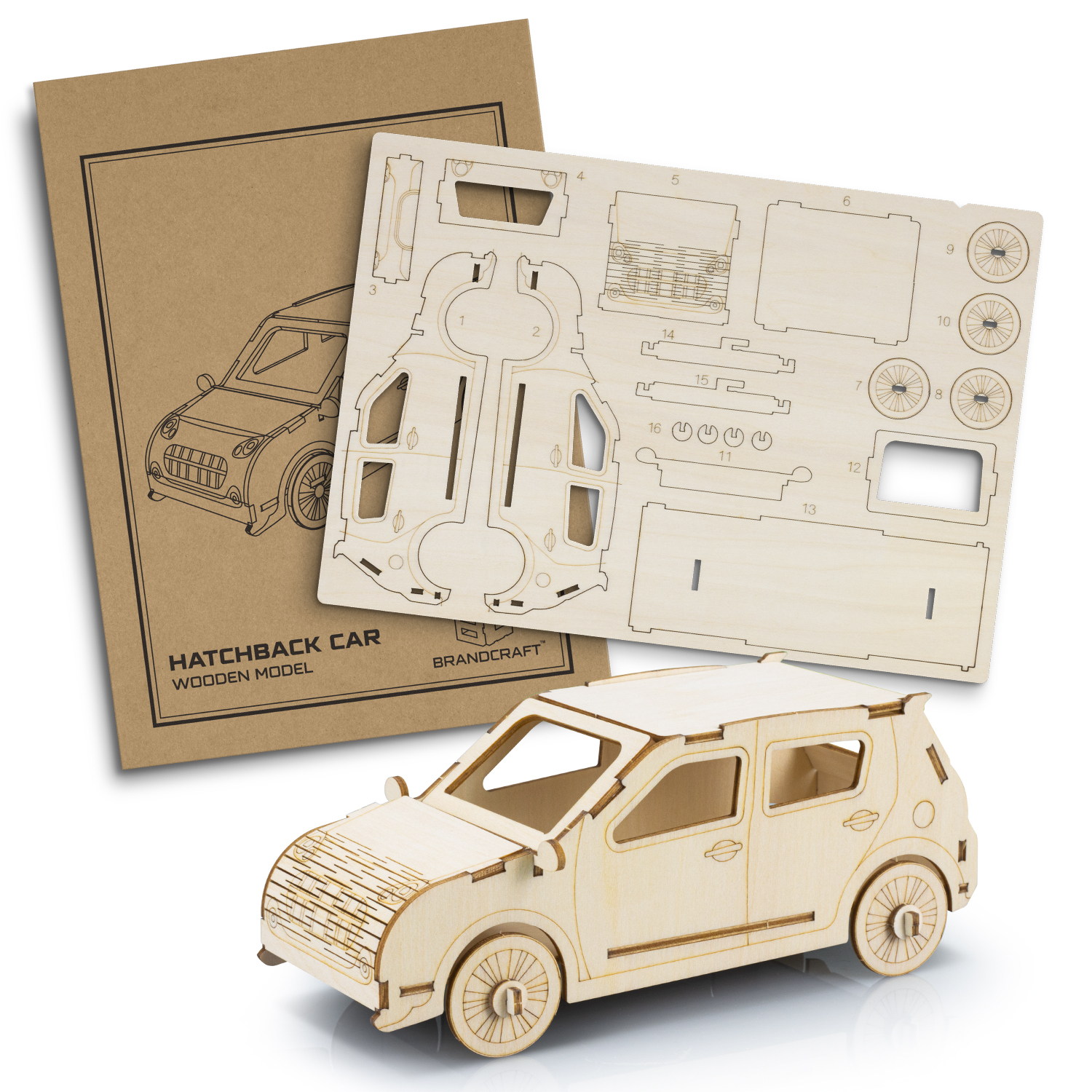 TRENDS | BRANDCRAFT Hatchback Car Wooden Model