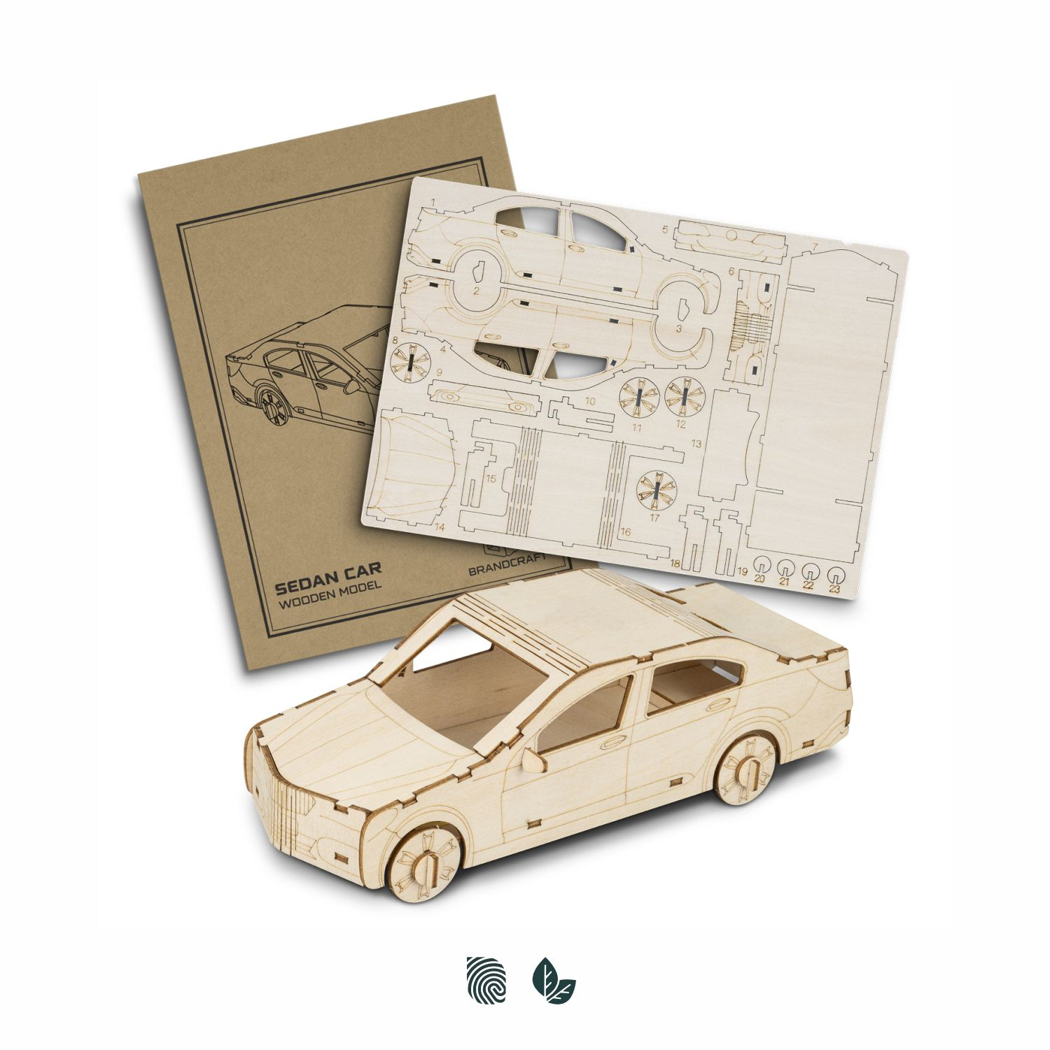 TRENDS | BRANDCRAFT Sedan Car Wooden Model
