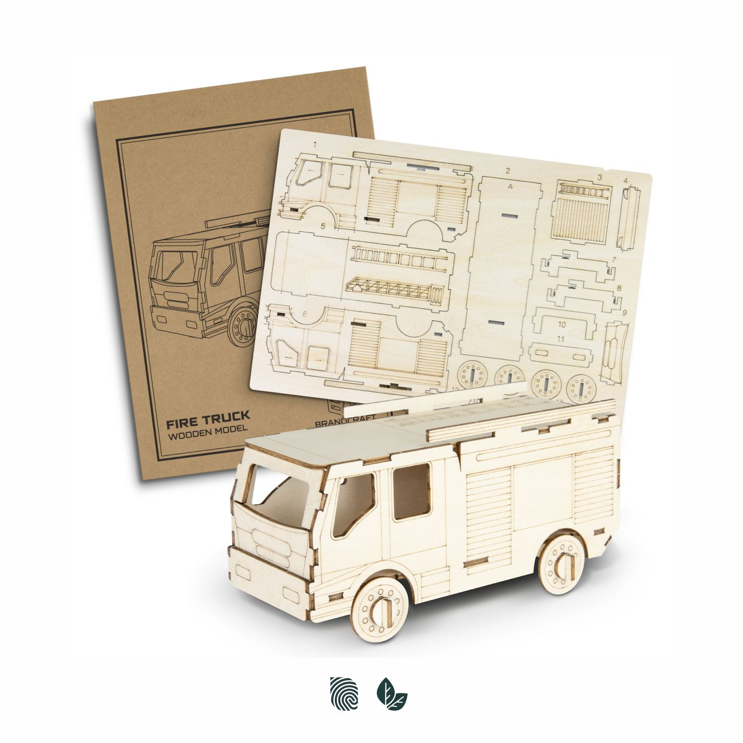 TRENDS | BRANDCRAFT Fire Truck Wooden Model
