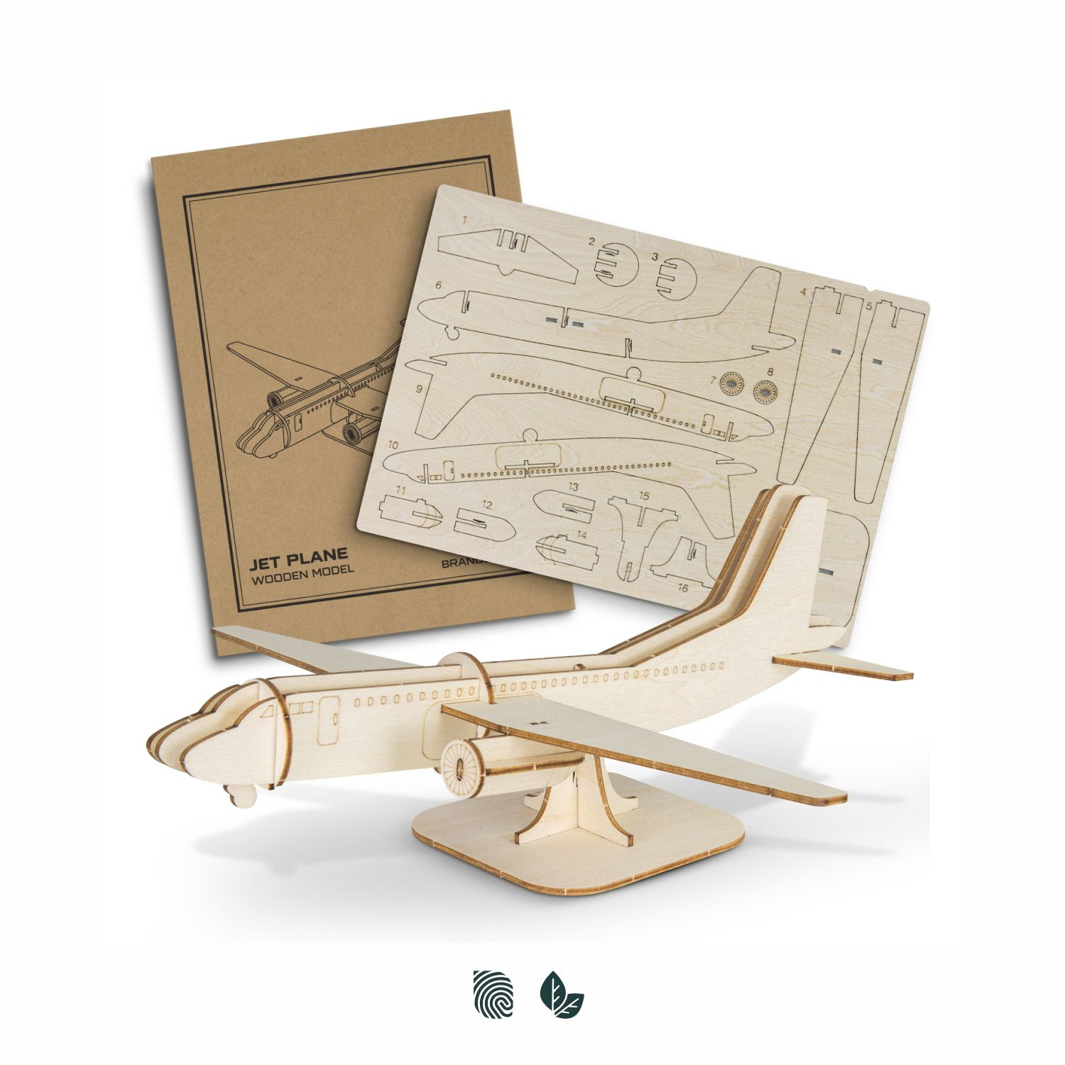 TRENDS | BRANDCRAFT Jet Plane Wooden Model