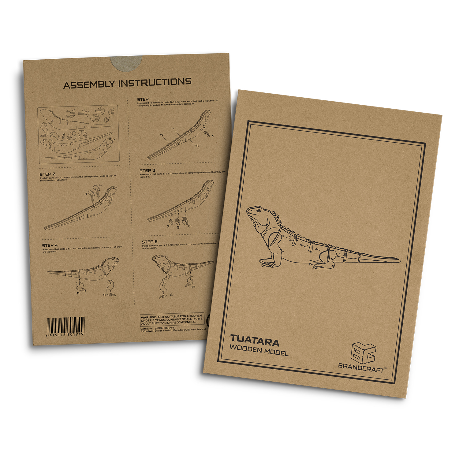 TRENDS | BRANDCRAFT Tuatara Wooden Model