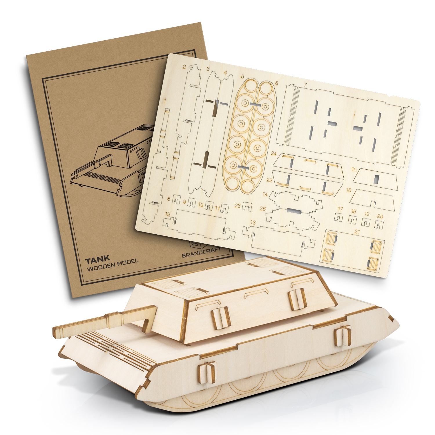 TRENDS | BRANDCRAFT Tank Wooden Model