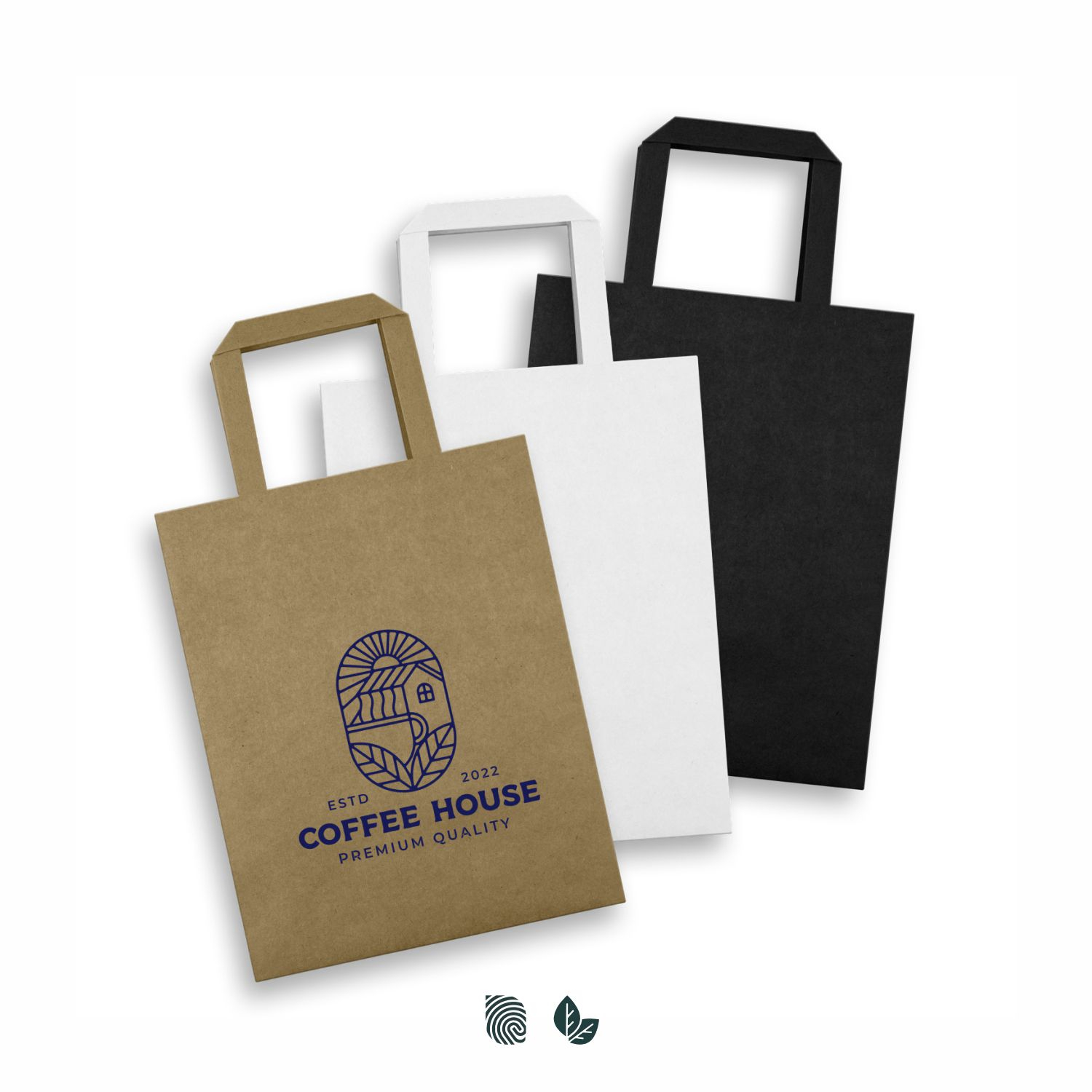 TRENDS | Medium Flat Handle Paper Bag Portrait