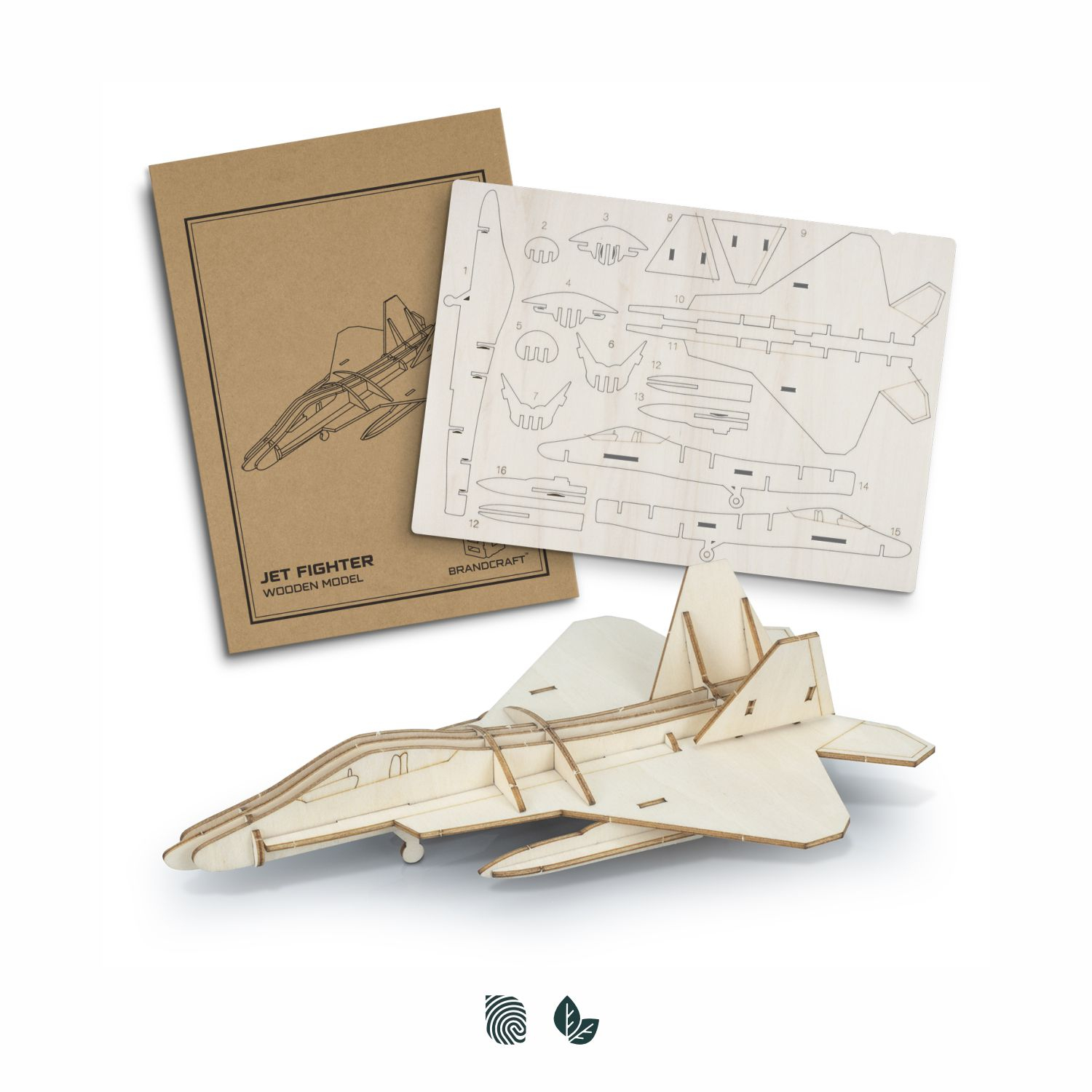 TRENDS | BRANDCRAFT Jet Fighter Wooden Model
